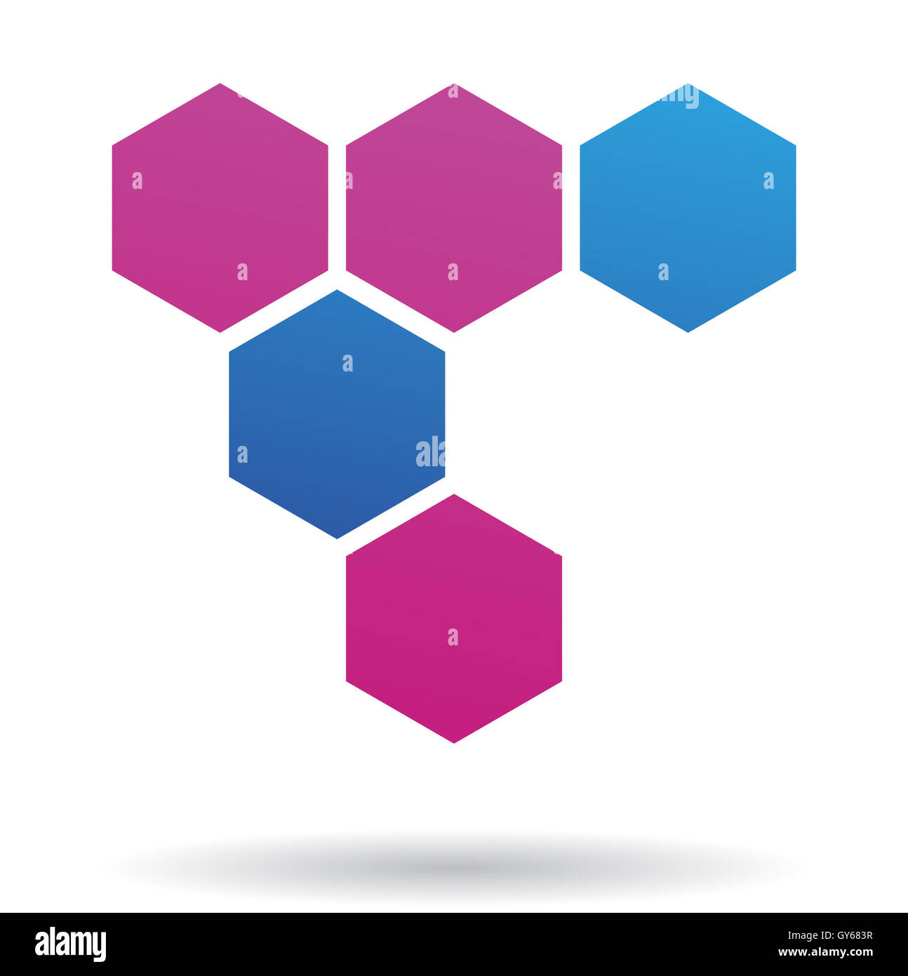 Abstract honeycomb logo icon and design element Stock Photo - Alamy