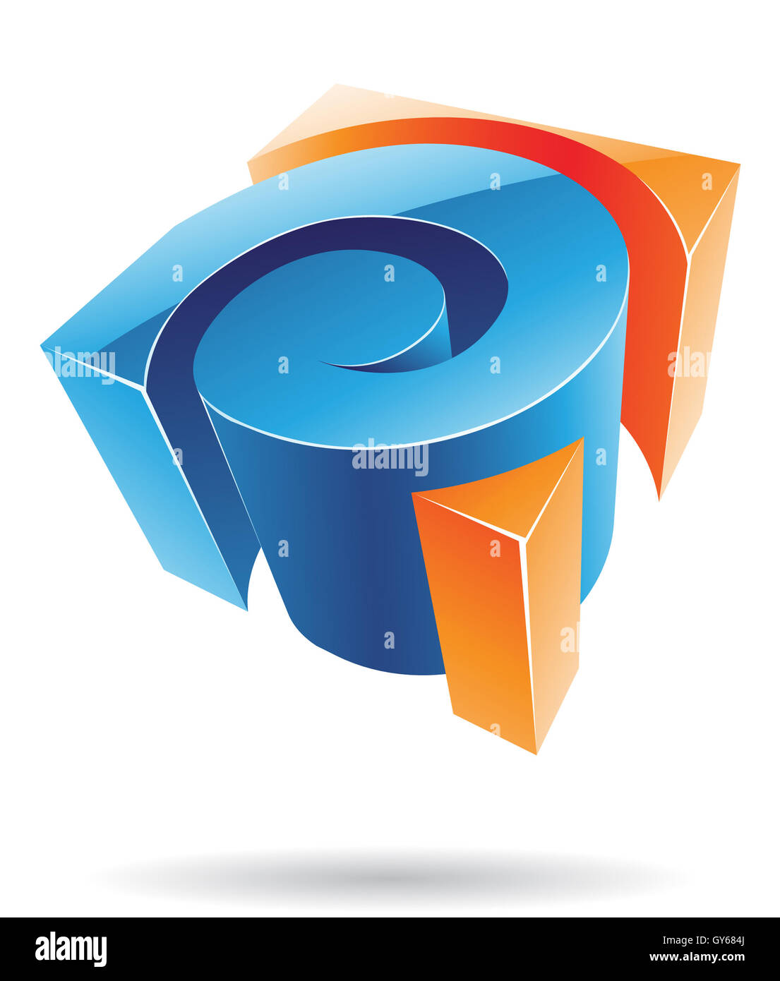 Abstract cubic logo icon and graphic design Stock Photo - Alamy