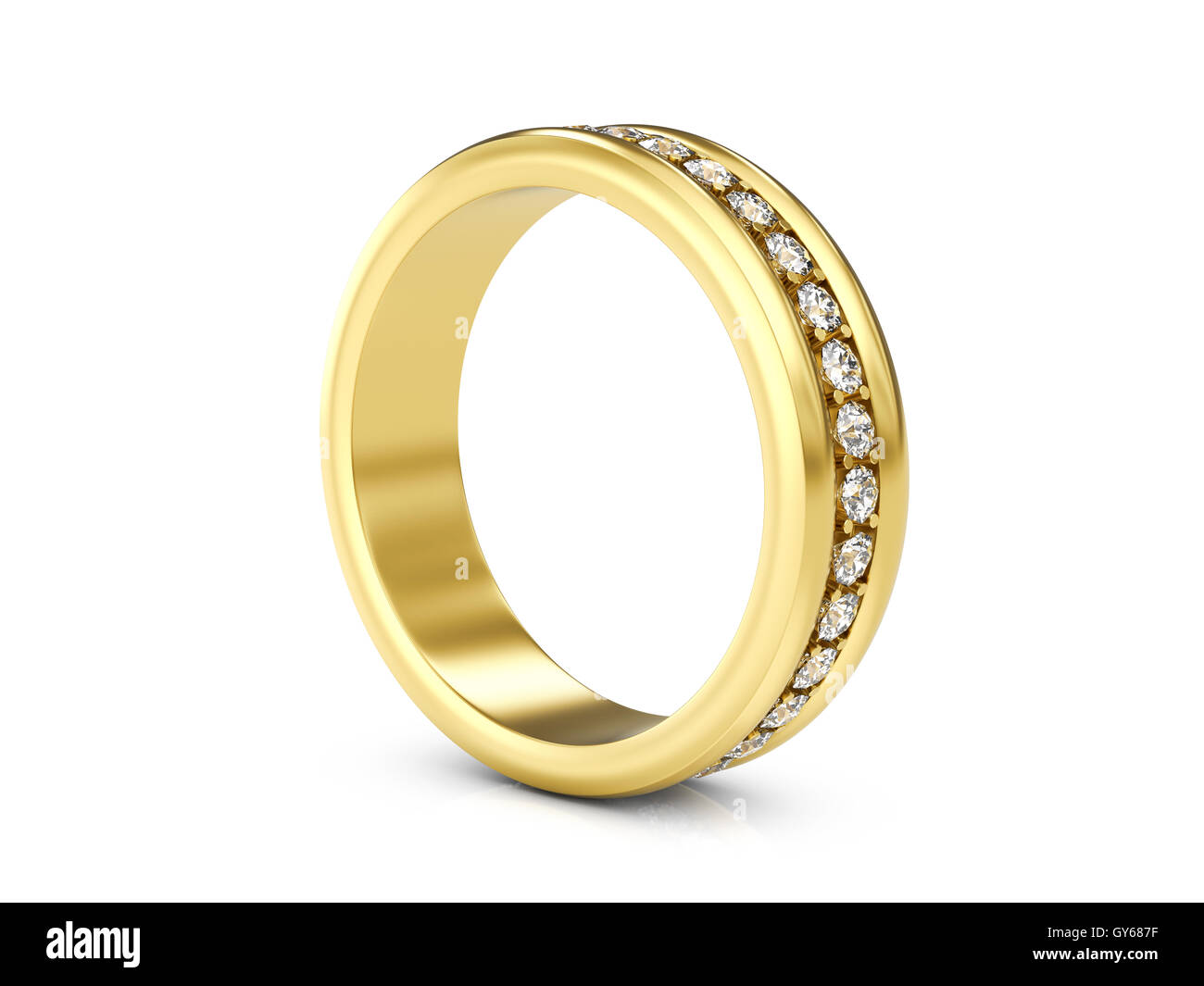 Jewelry ring on a white background Stock Photo - Alamy