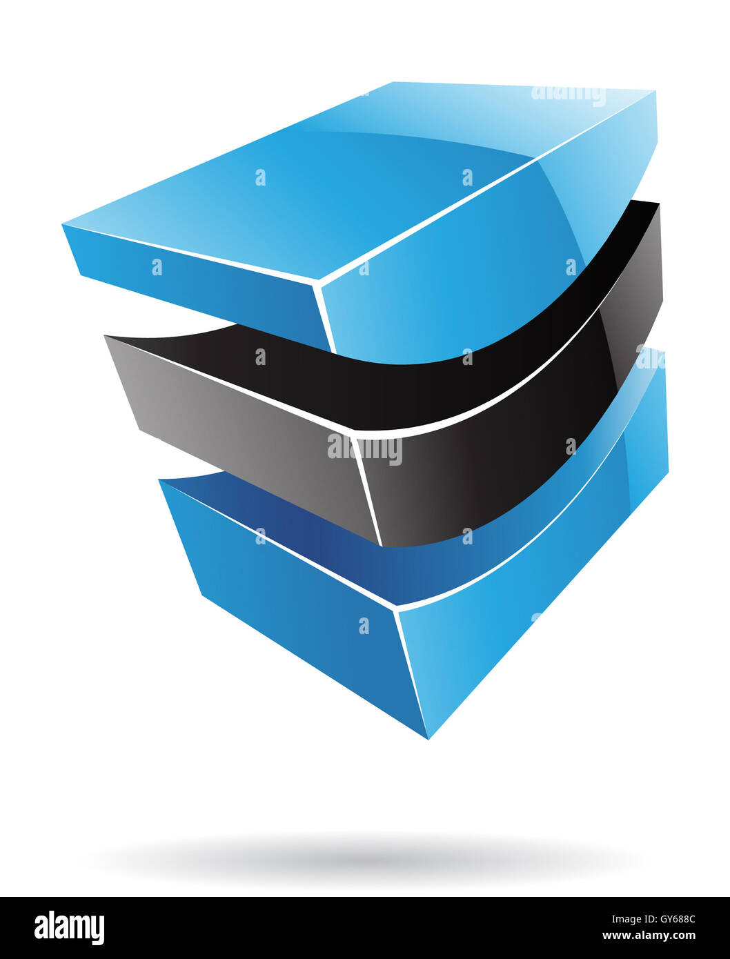 Abstract cubic logo icon and graphic design Stock Photo - Alamy