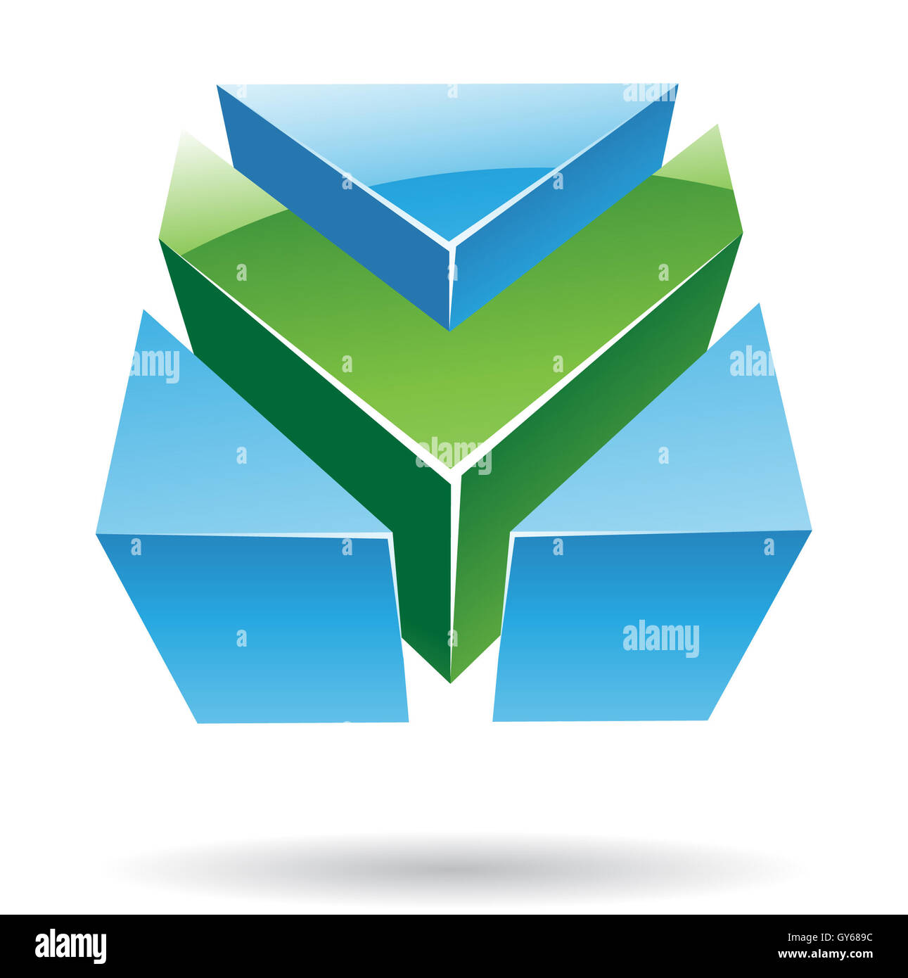 Abstract cubic logo icon and graphic design Stock Photo - Alamy