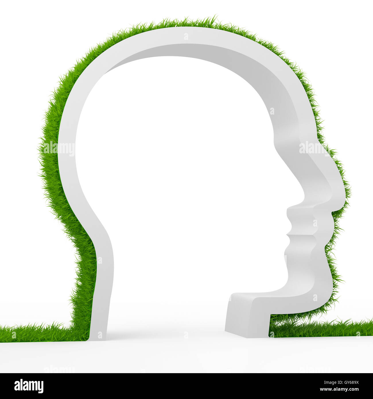 Human head silhouette face Cut Out Stock Images & Pictures - Alamy
