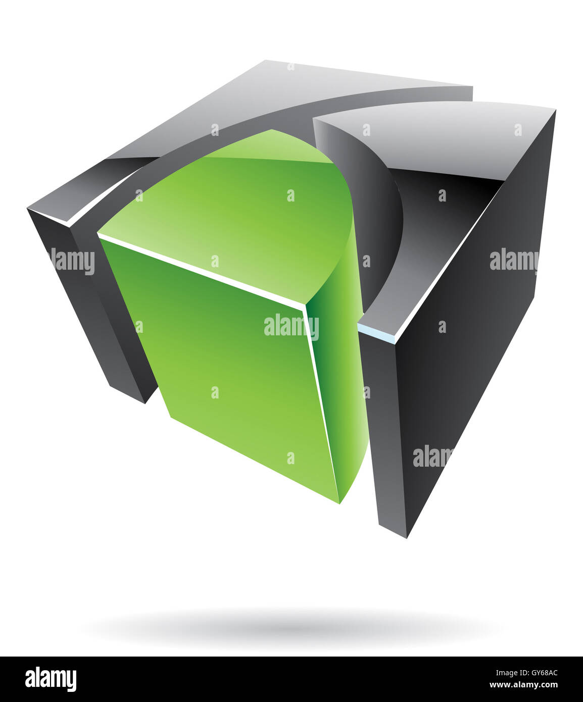 Abstract cubic logo icon and graphic design Stock Photo - Alamy