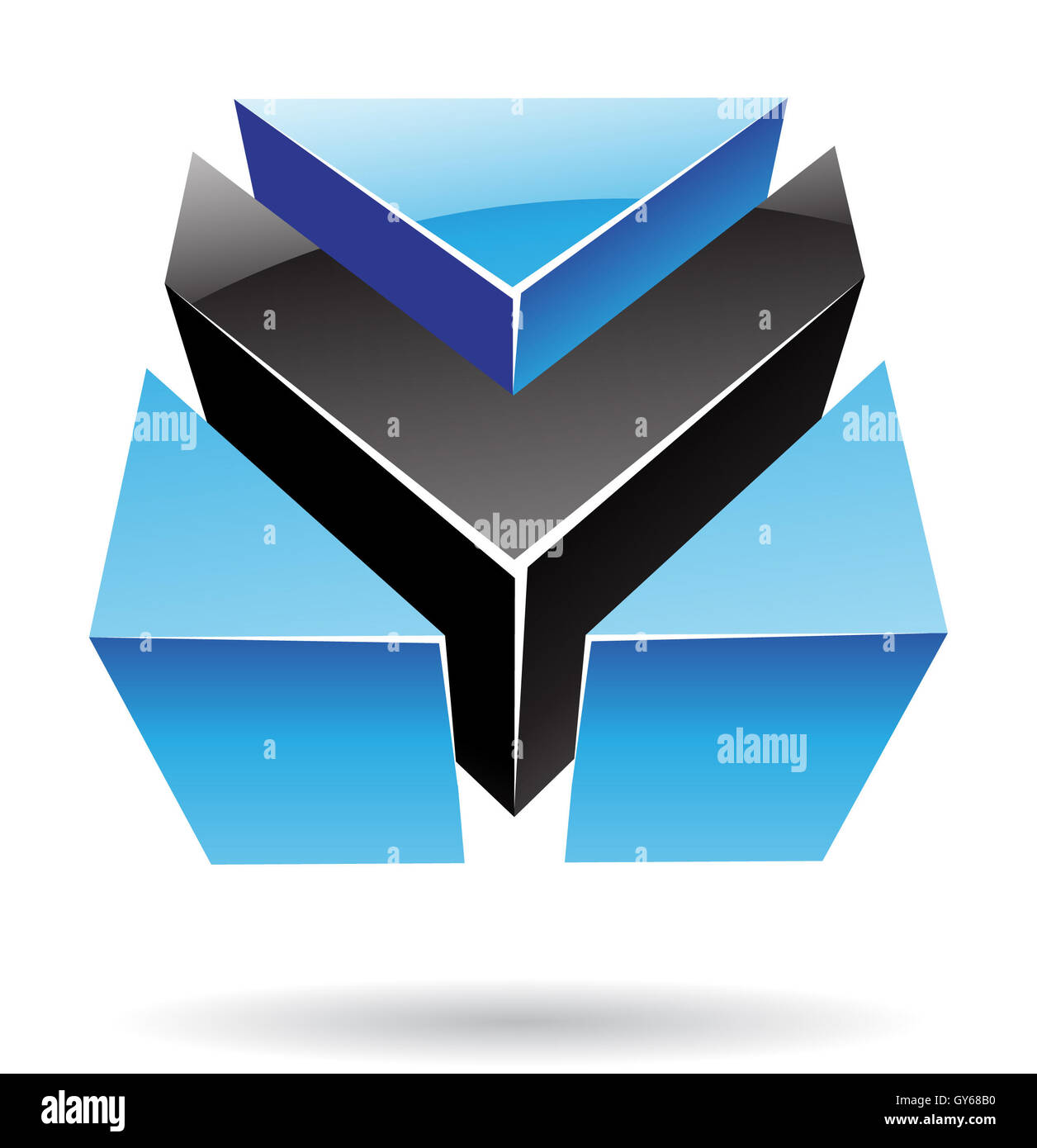 Abstract cubic logo icon and graphic design Stock Photo - Alamy