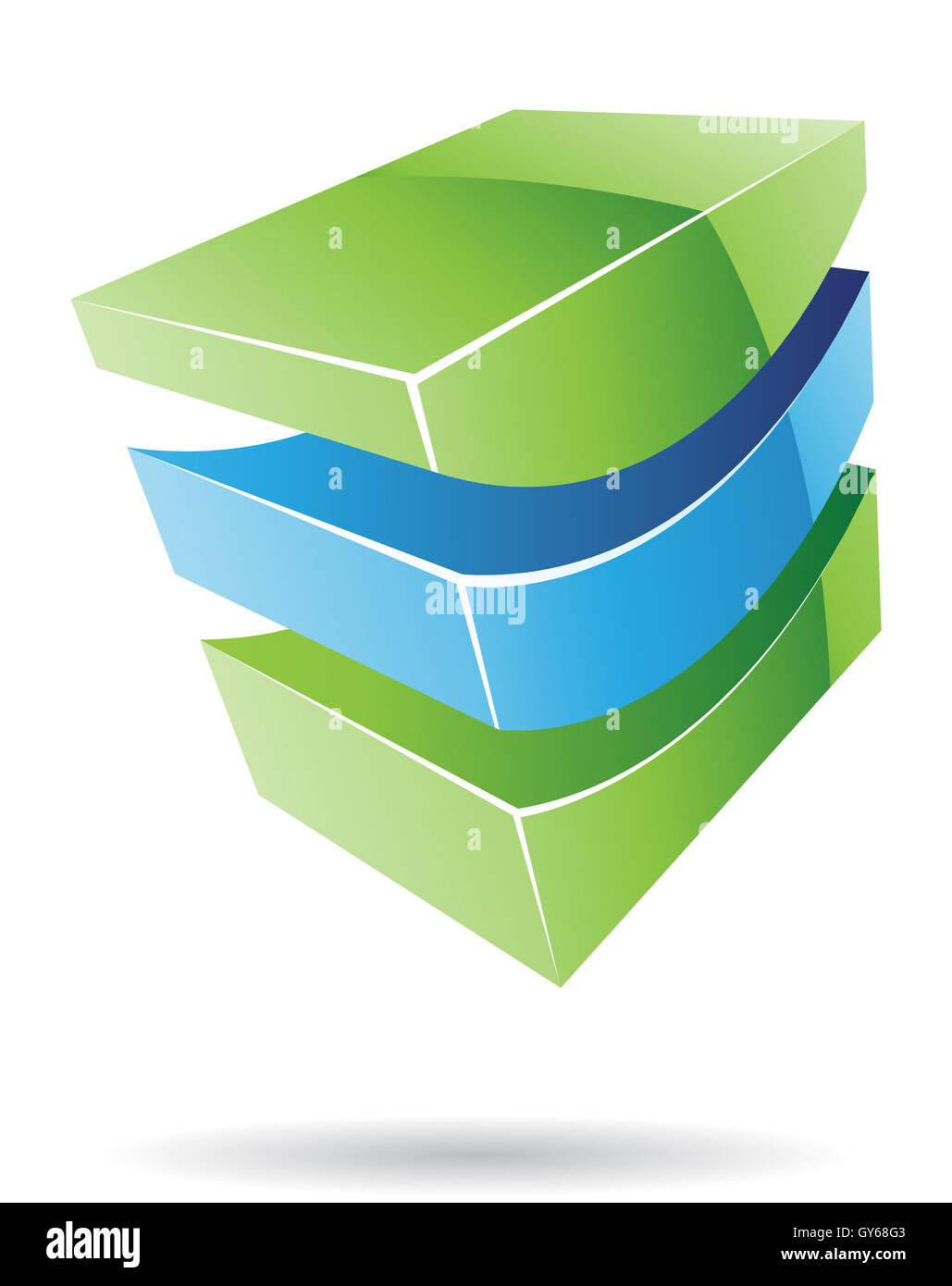 Abstract cubic logo icon and graphic design Stock Photo - Alamy