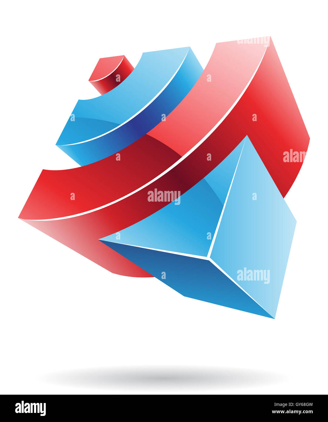 Abstract cubic logo icon and graphic design Stock Photo - Alamy