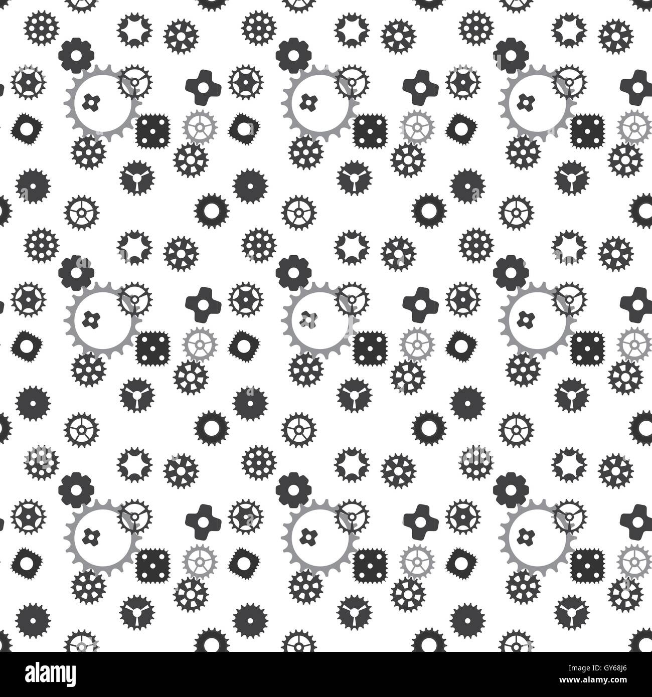 Machine Gear Wheel Cogwheel seamless pattern. Vector illustratio Stock ...