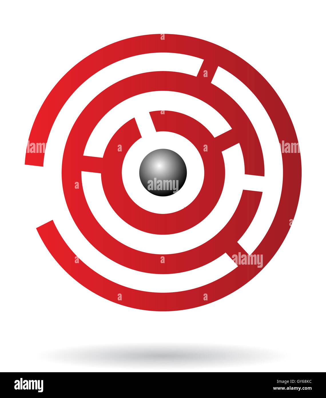 Abstract maze logo icon and design element Stock Photo - Alamy