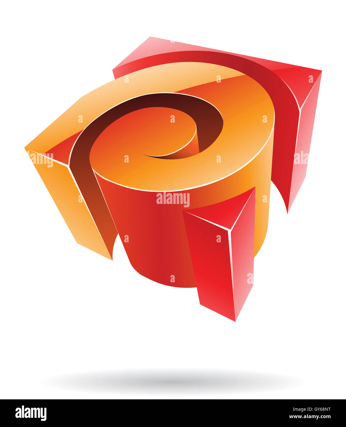 Abstract cubic logo icon and graphic design Stock Photo - Alamy