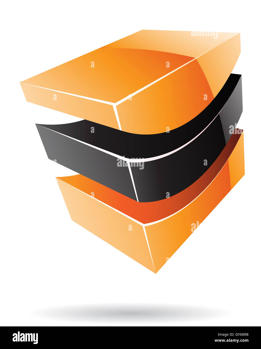 Abstract cubic logo icon and graphic design Stock Photo - Alamy