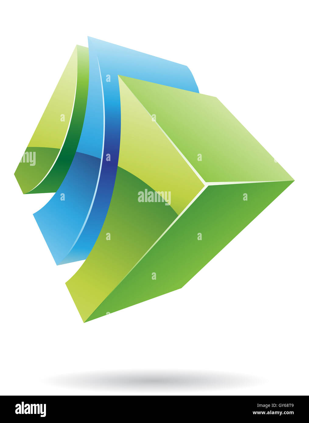 Abstract cubic logo icon and graphic design Stock Photo - Alamy