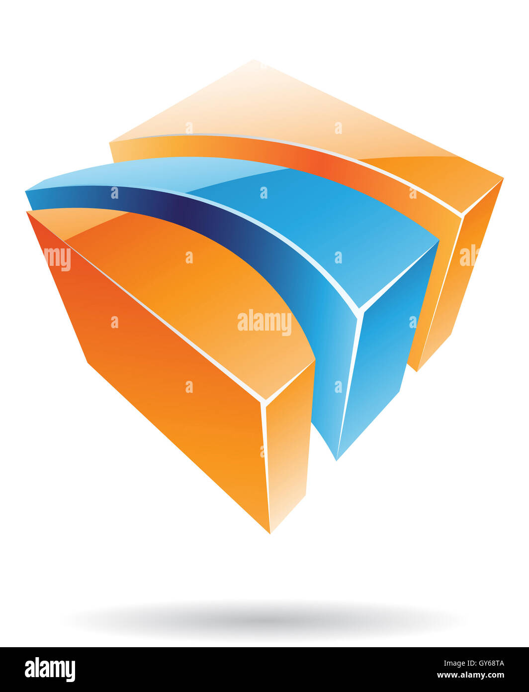 Abstract cubic logo icon and graphic design Stock Photo - Alamy