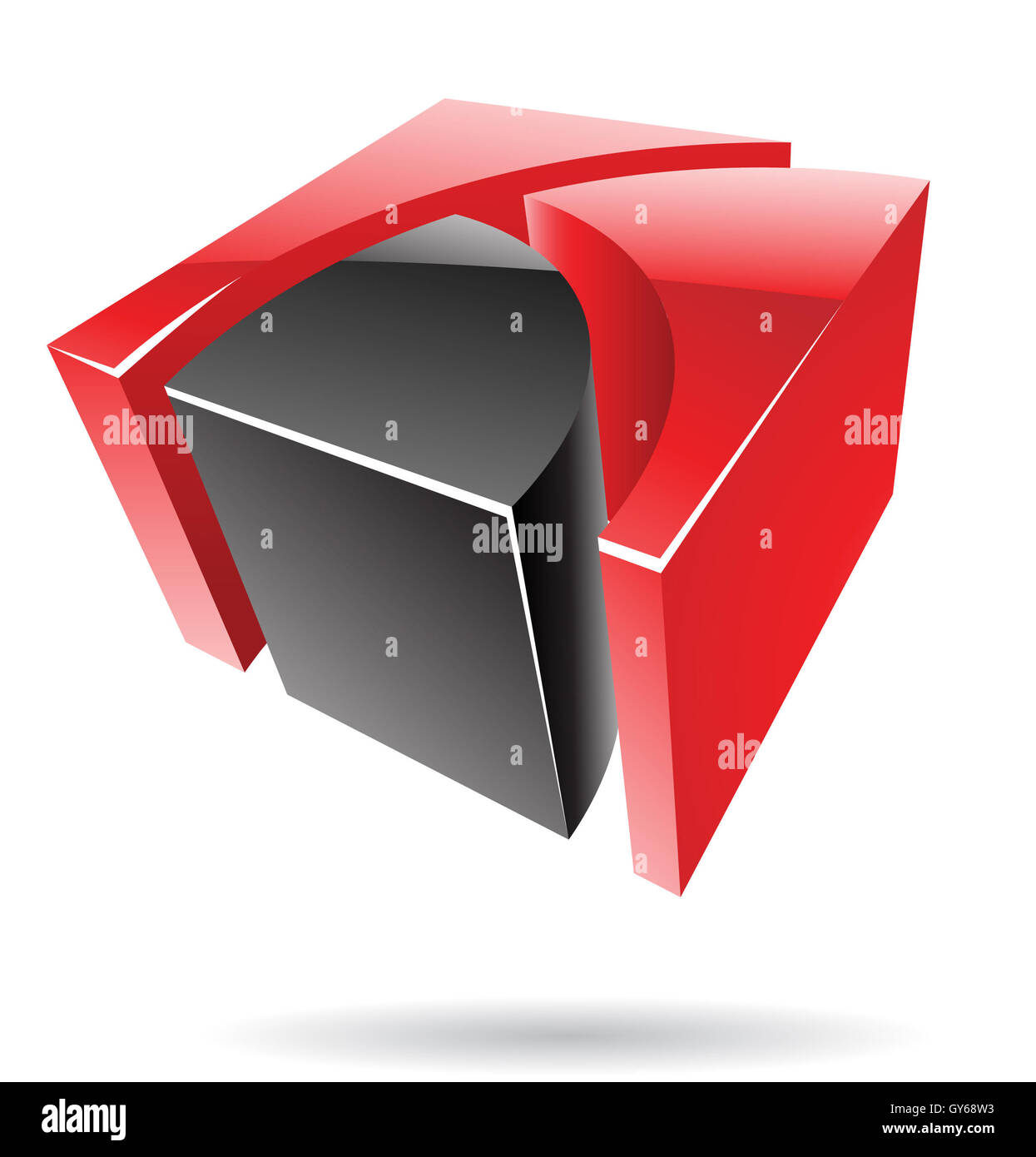 Abstract cubic logo icon and graphic design Stock Photo - Alamy