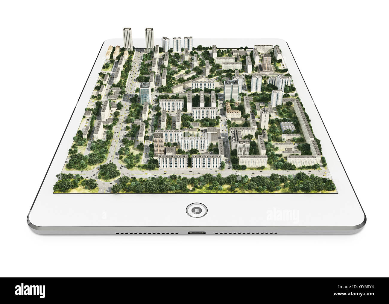 Mobile 3d navigation technology Stock Photo - Alamy