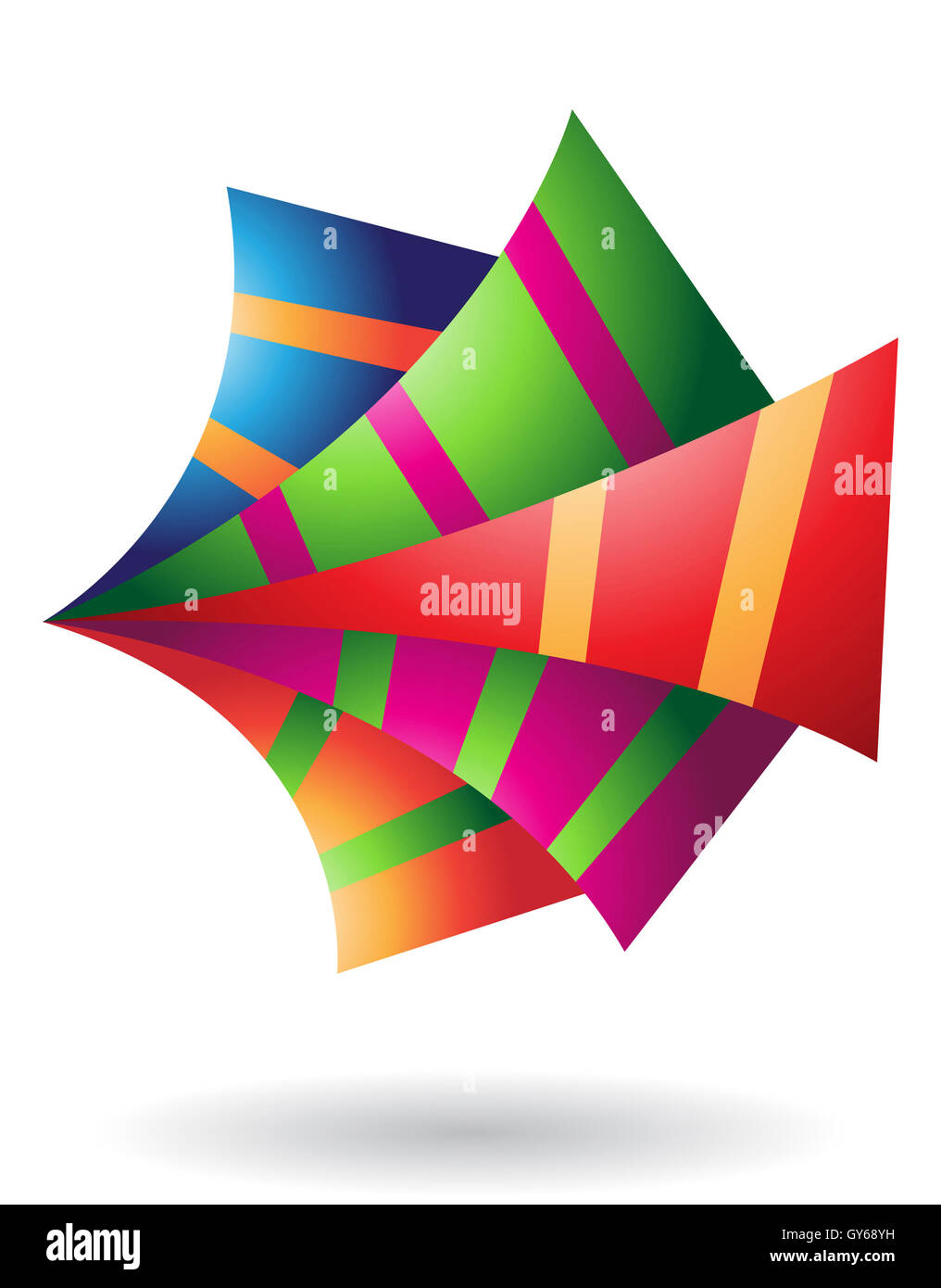 3D abstract logo icon in various colors Stock Photo - Alamy