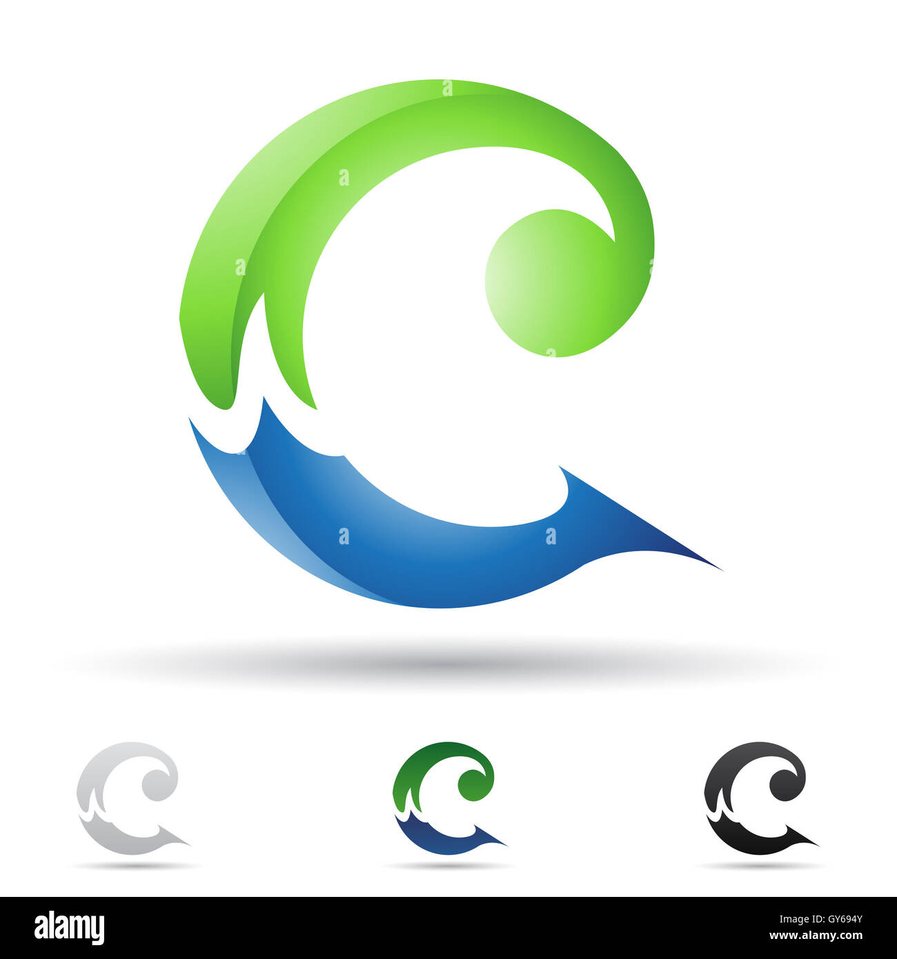 Vector illustration of abstract icons based on the letter C Stock Photo ...