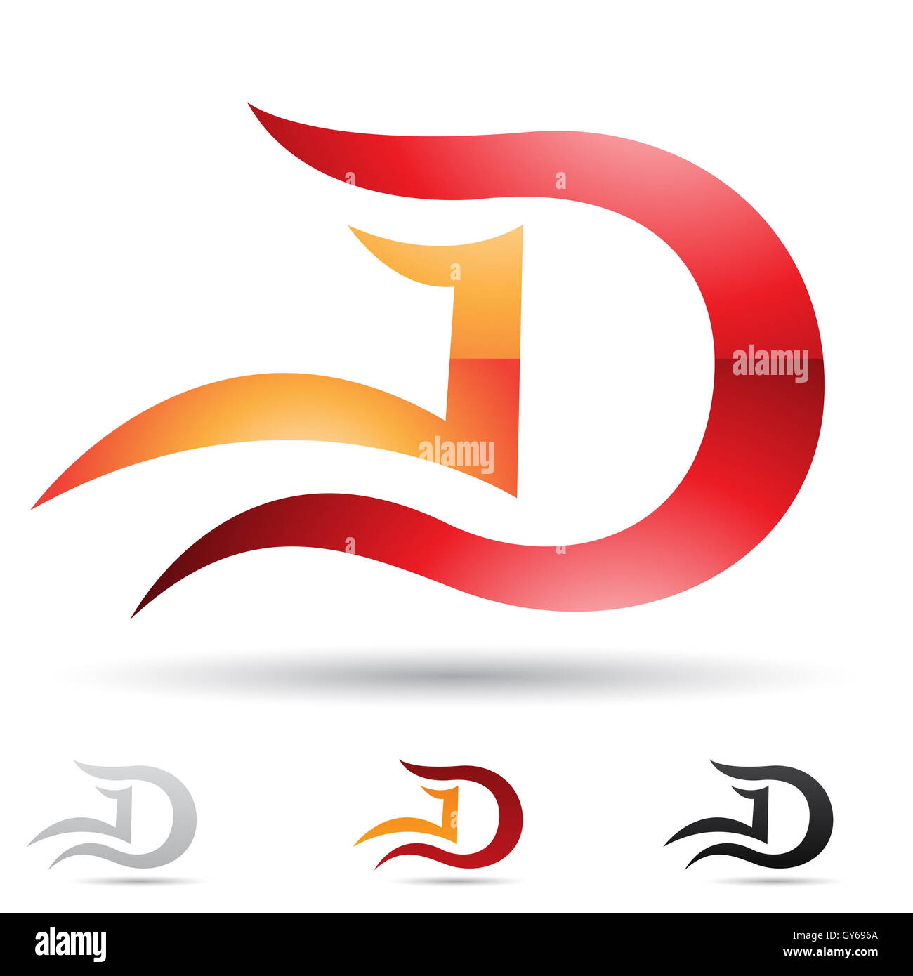 Vector illustration of abstract icons based on the letter D Stock Photo ...
