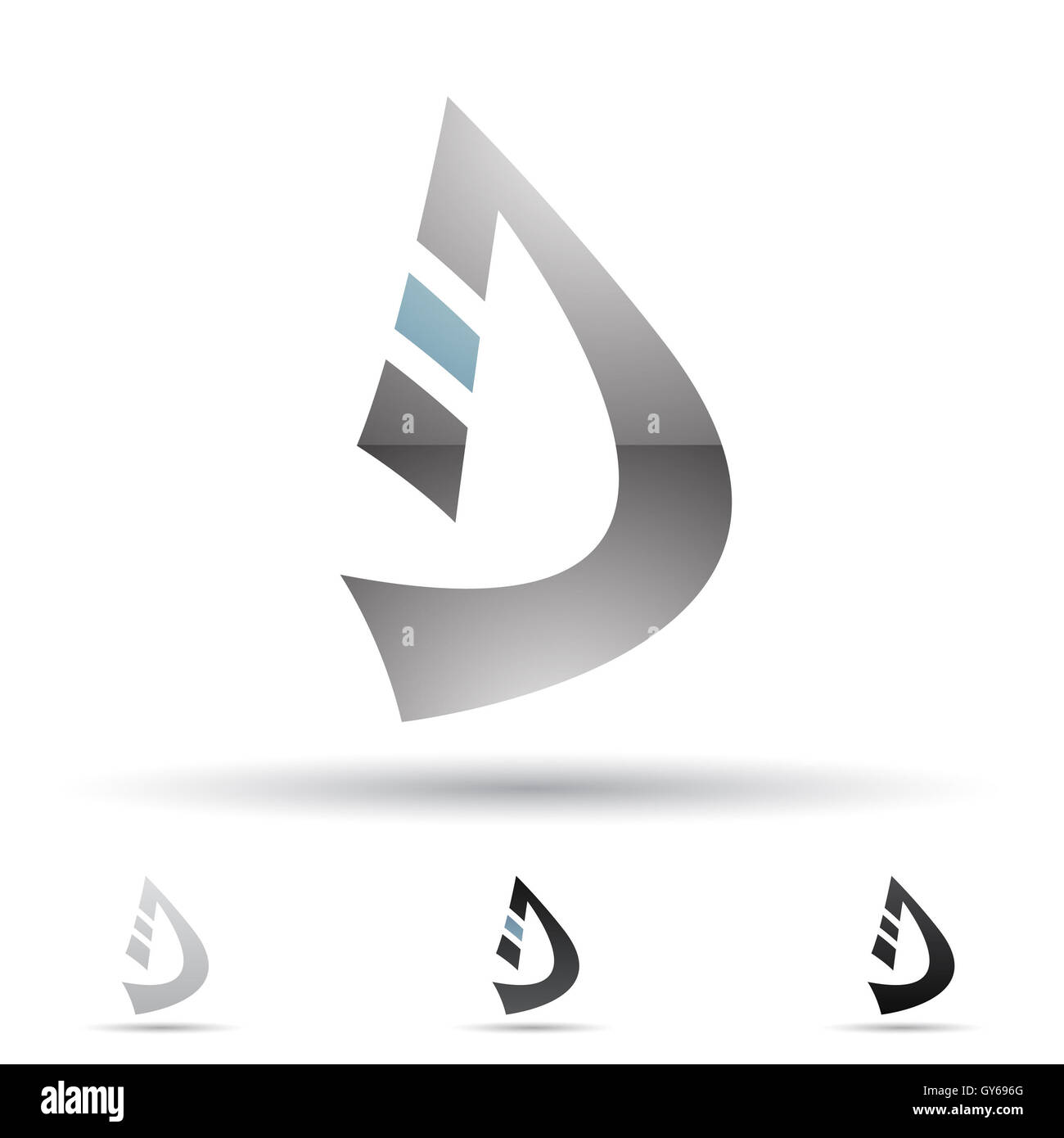 Vector illustration of abstract icons based on the letter D Stock Photo ...