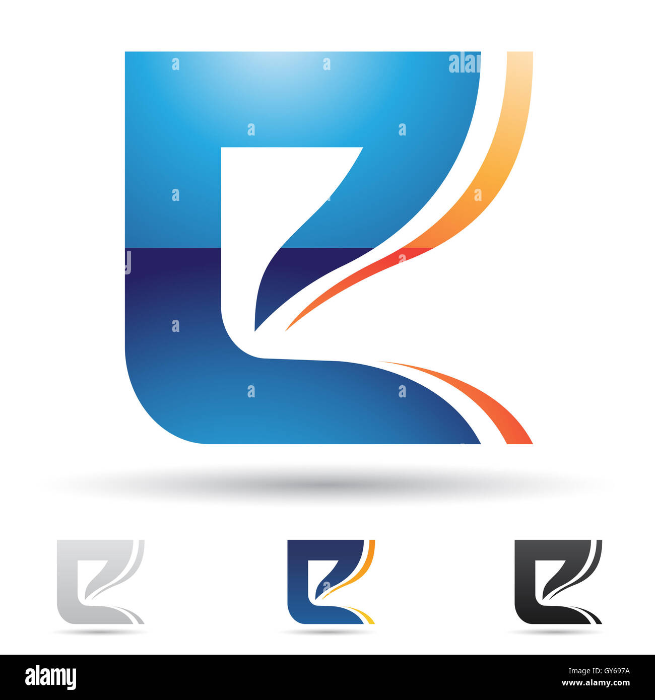 Vector illustration of abstract icons based on the letter E Stock Photo ...