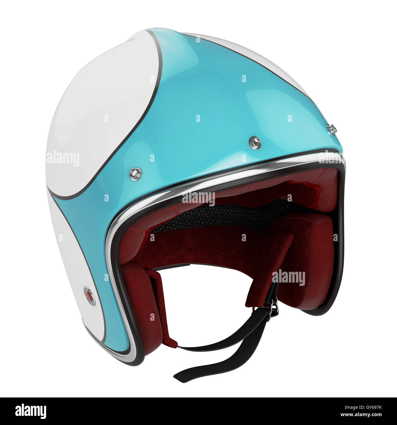 Motorcycle helmet blue modern Stock Photo - Alamy