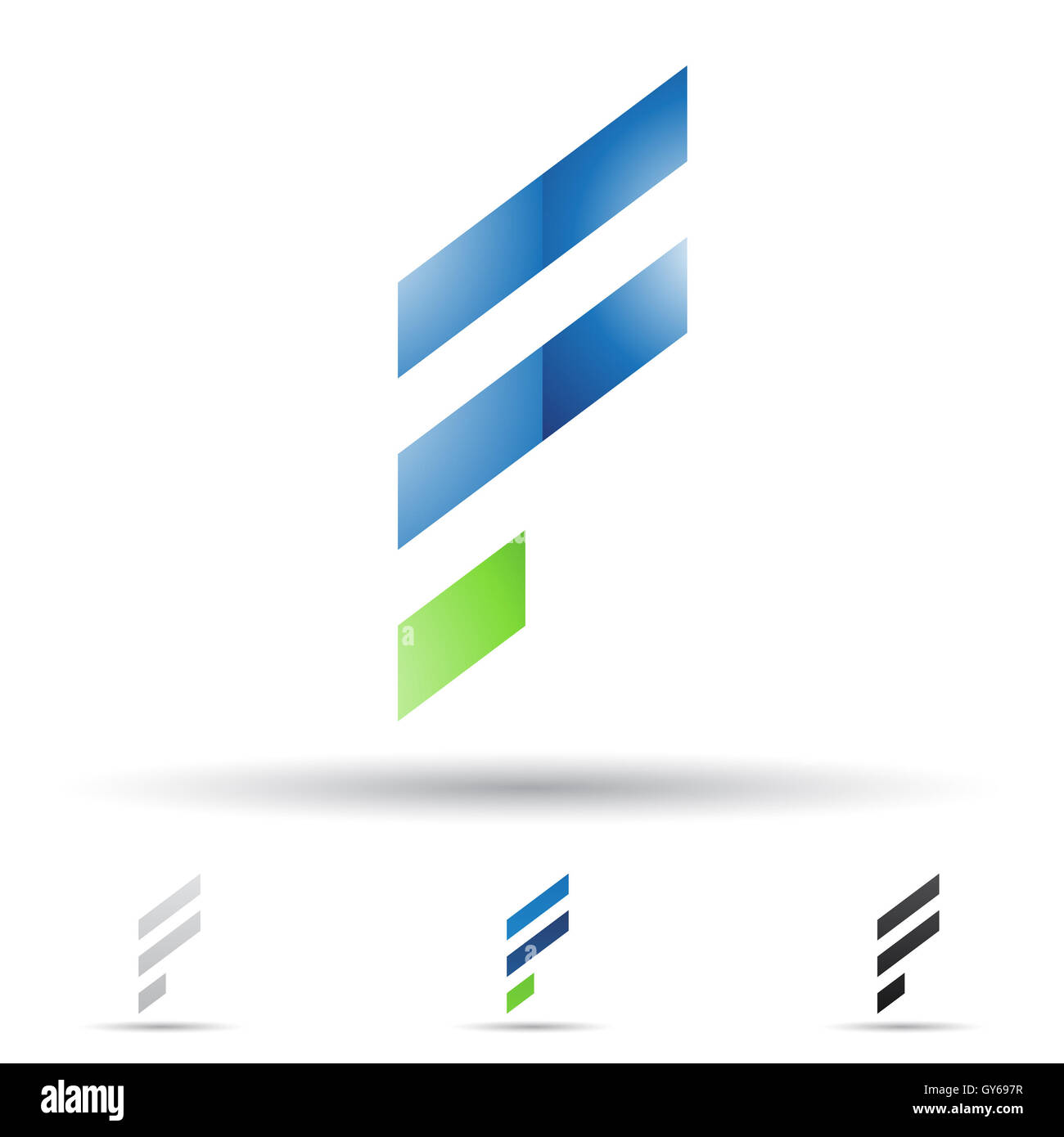 Vector illustration of abstract icons based on the letter F Stock Photo ...