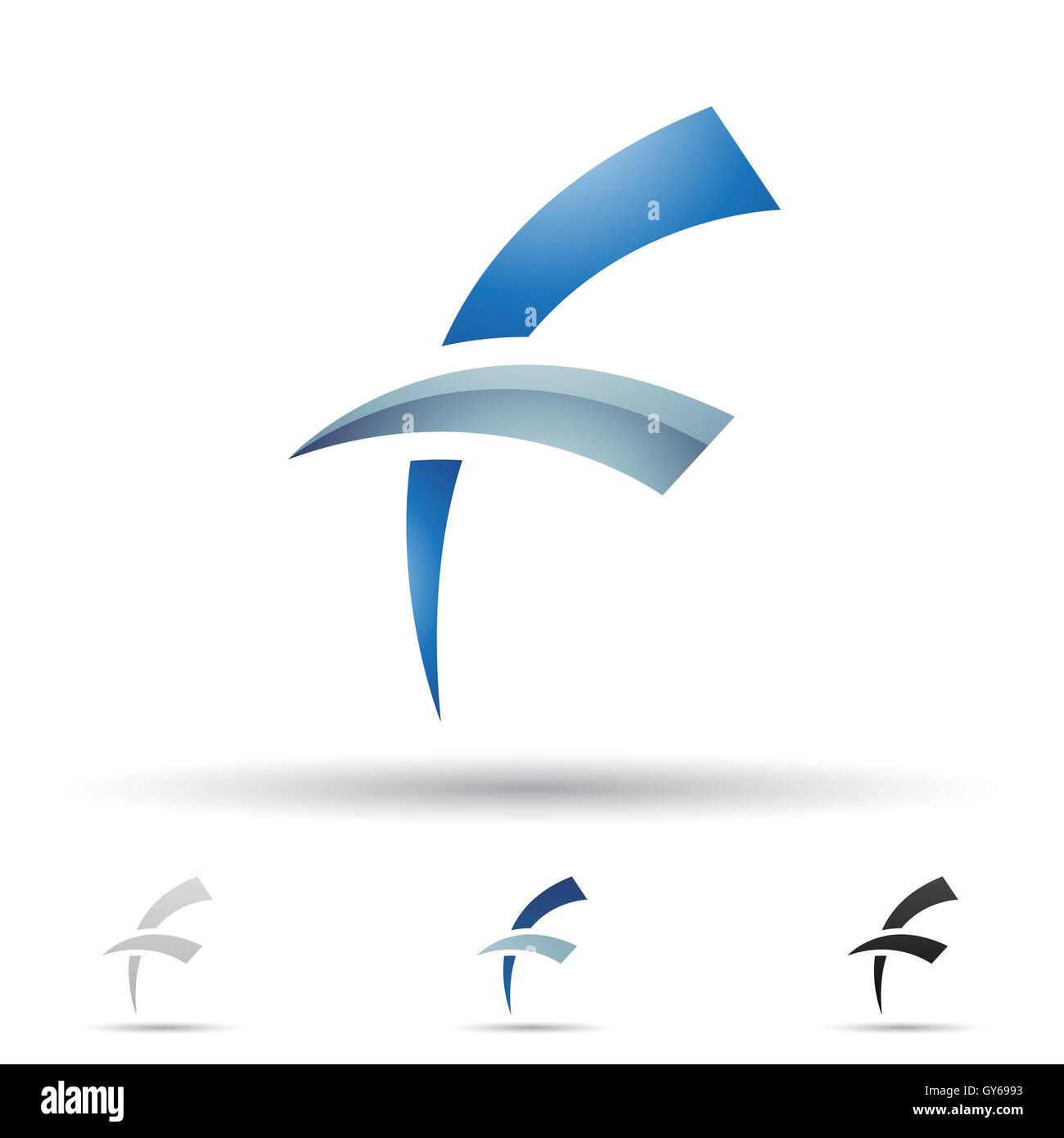 Vector illustration of abstract icons based on the letter F Stock Photo ...