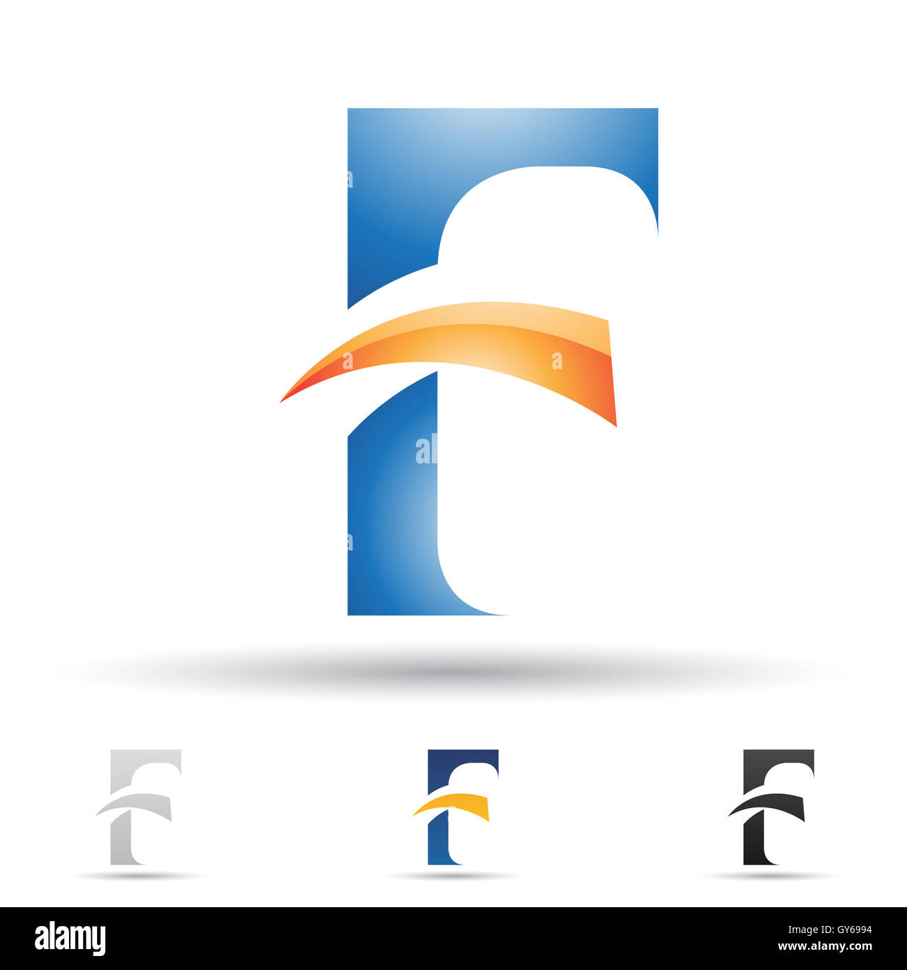 Vector illustration of abstract icons based on the letter F Stock Photo ...