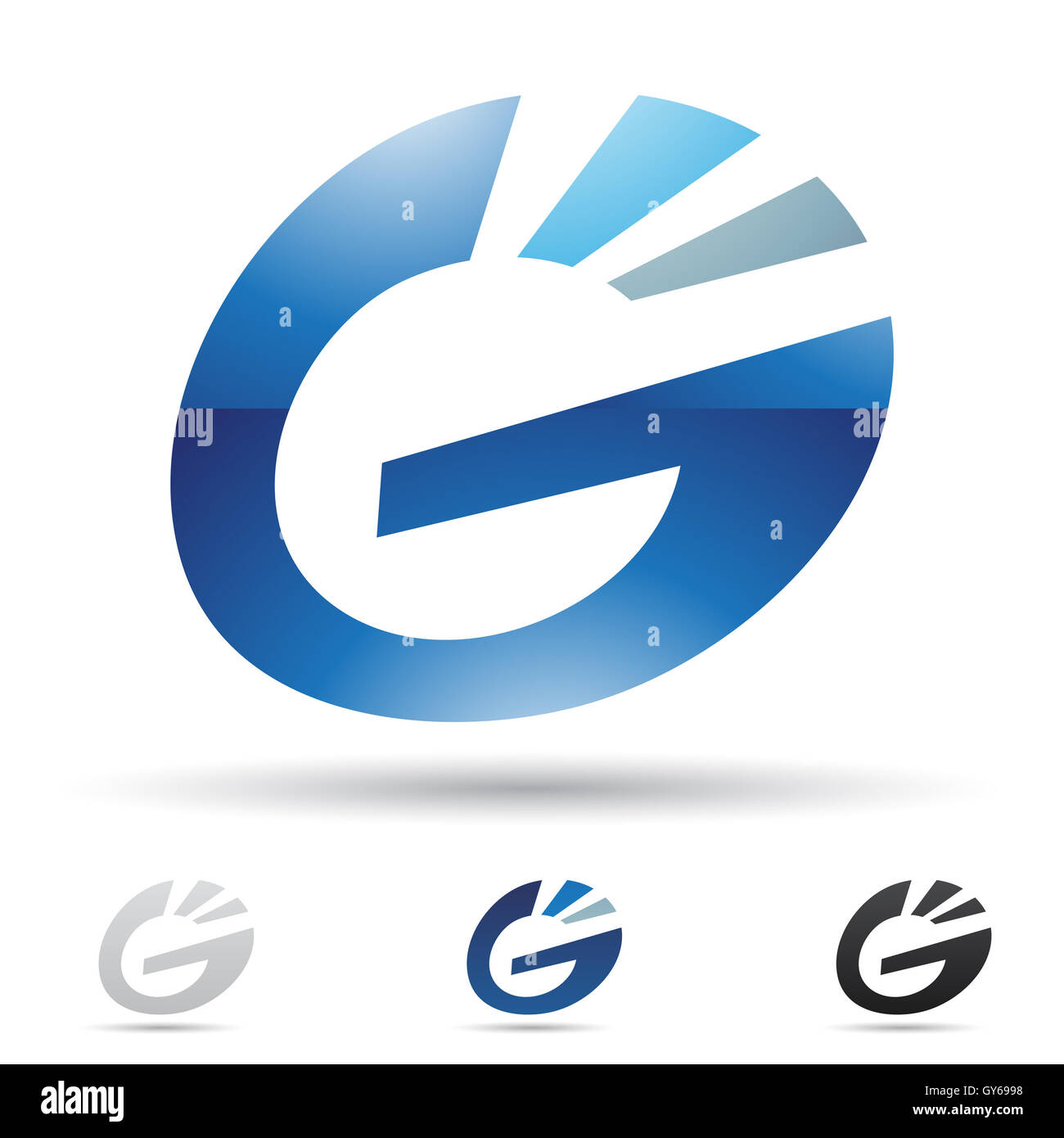 Vector illustration of abstract icons based on the letter G Stock Photo ...