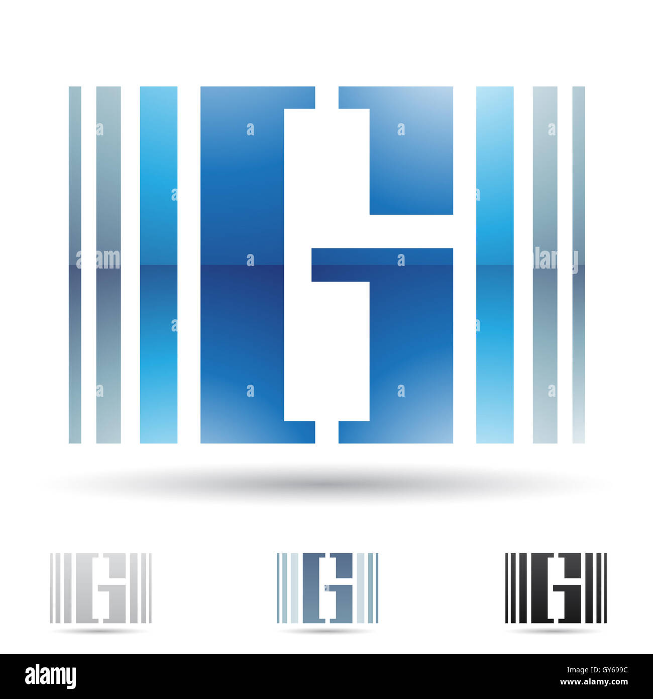 Vector illustration of abstract icons based on the letter G Stock Photo ...