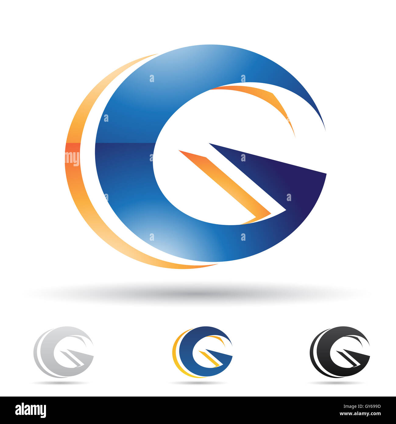 Vector illustration of abstract icons based on the letter G Stock Photo ...