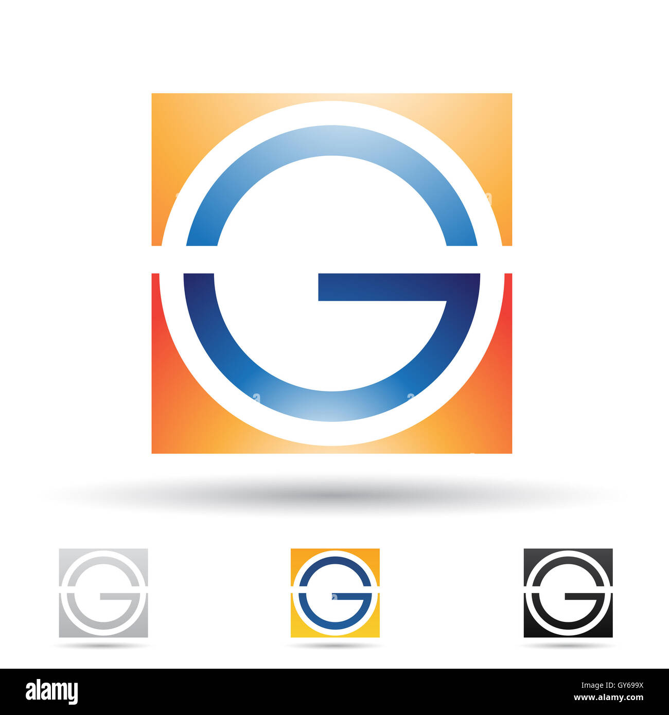 Vector illustration of abstract icons based on the letter G Stock Photo ...