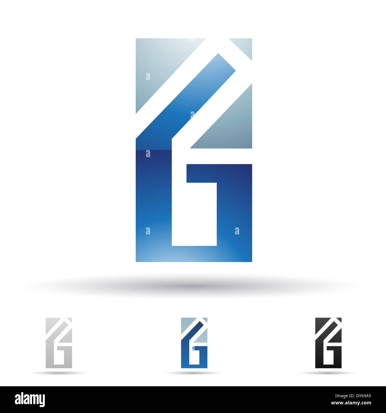 Vector illustration of abstract icons based on the letter G Stock Photo ...