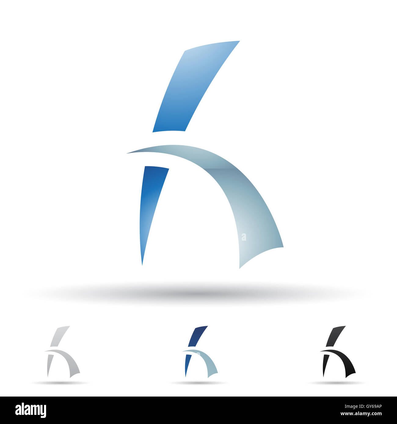 Vector illustration of abstract icons based on the letter H Stock Photo ...