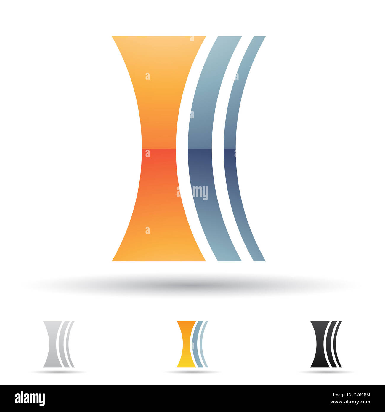 Vector illustration of abstract icons based on the letter I Stock Photo ...