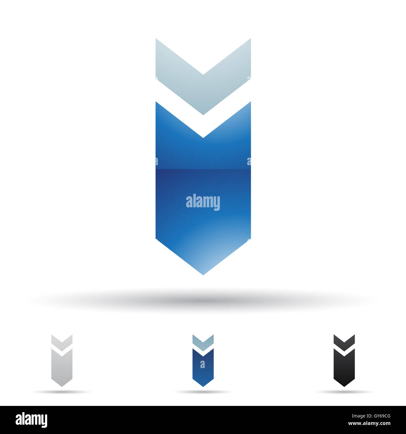 Vector illustration of abstract icons based on the letter I Stock Photo ...