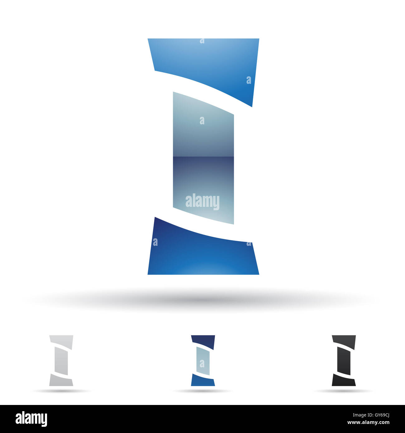 Vector illustration of abstract icons based on the letter I Stock Photo ...