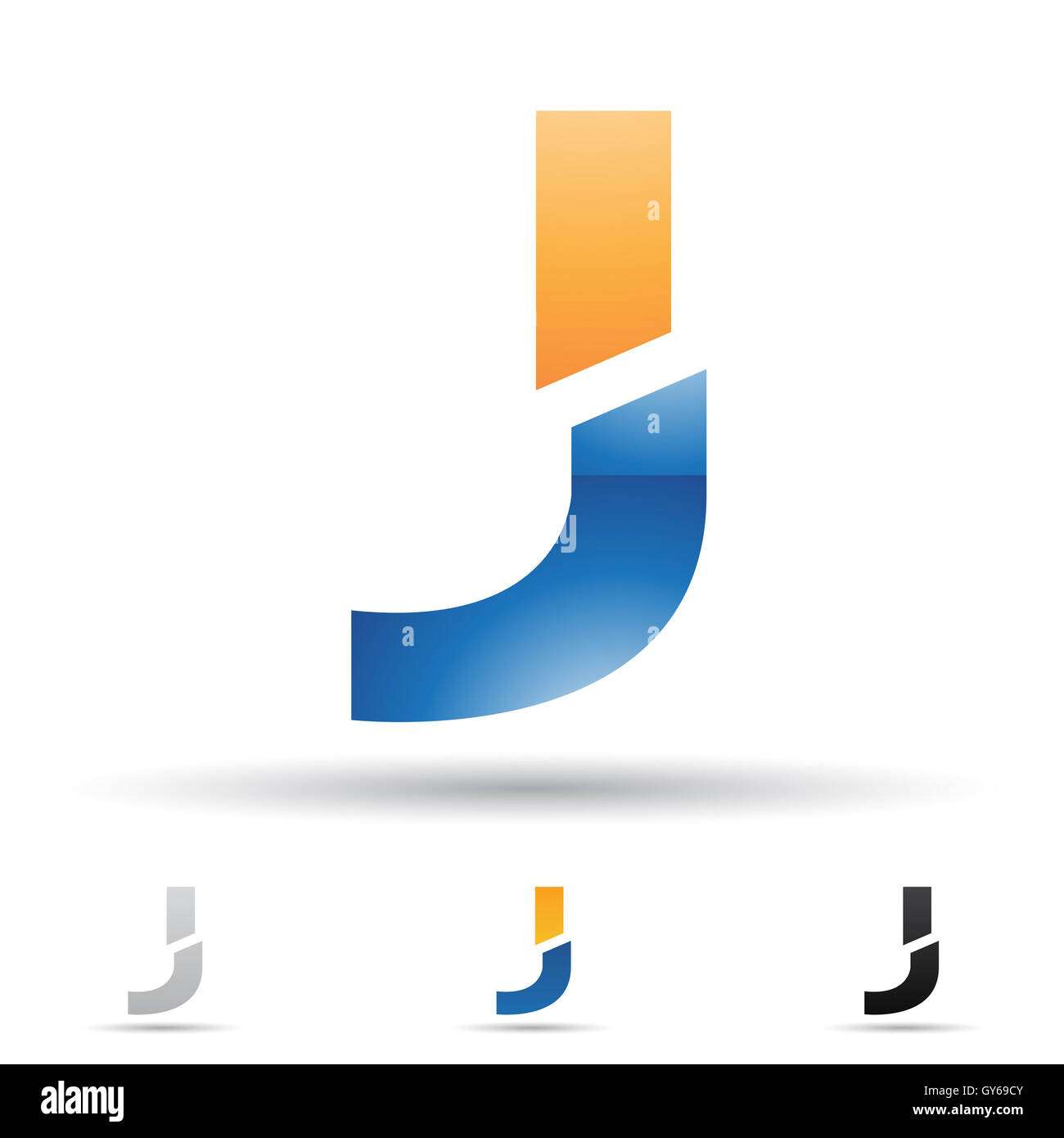 Vector illustration of abstract icons based on the letter J Stock Photo ...