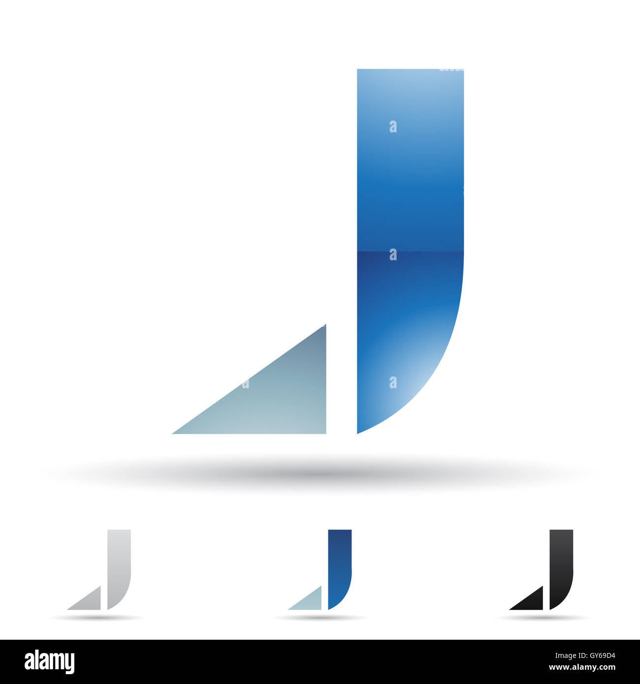 Vector illustration of abstract icons based on the letter J Stock Photo ...