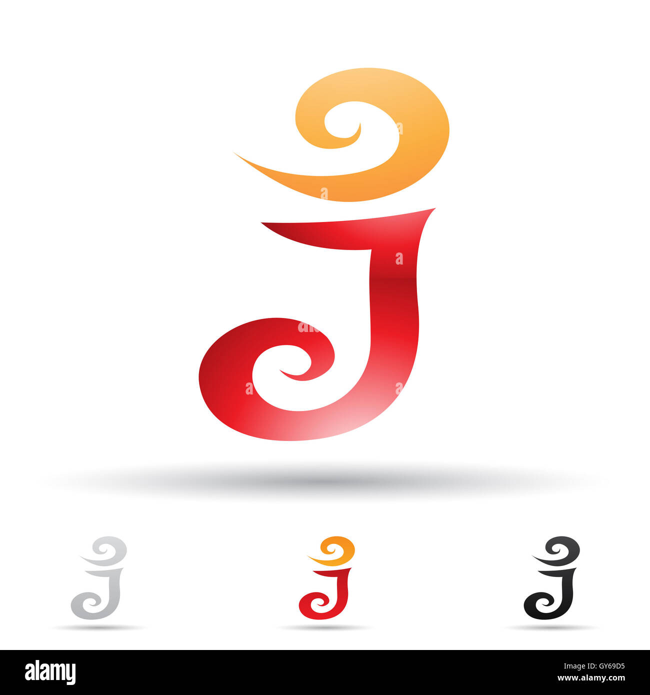 Vector illustration of abstract icons based on the letter J Stock Photo ...