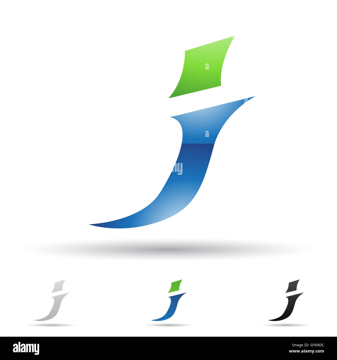 Vector illustration of abstract icons based on the letter J Stock Photo ...