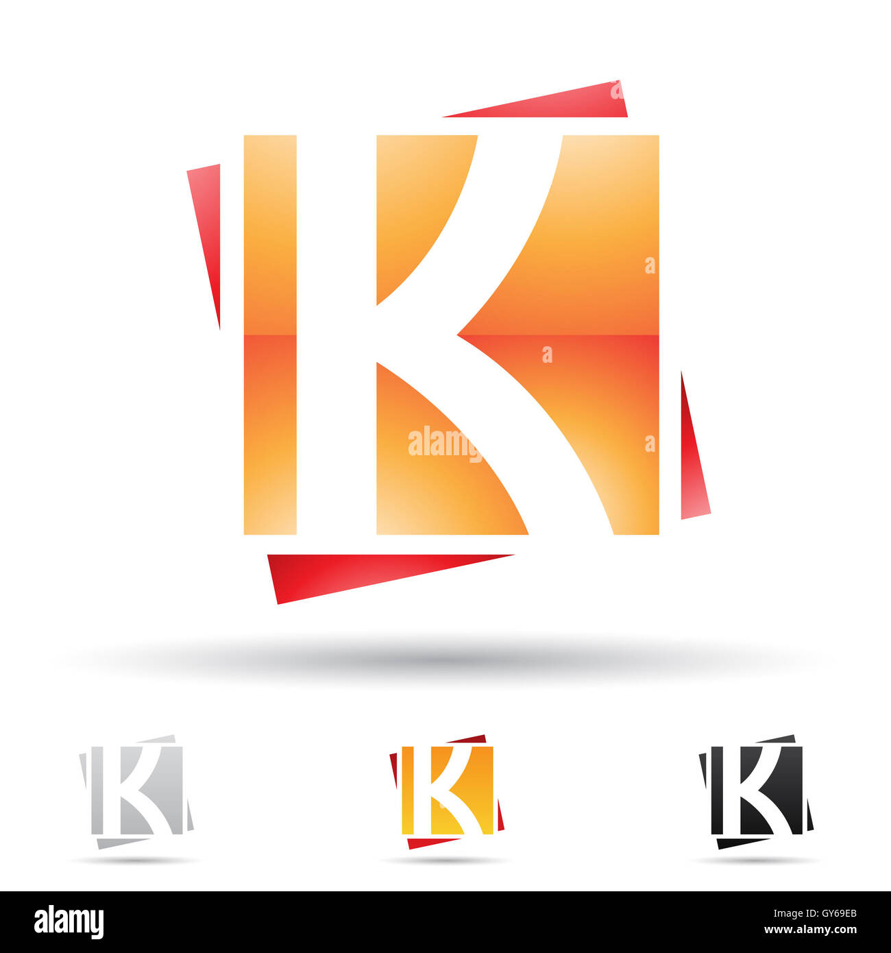 Vector illustration of abstract icons based on the letter K Stock Photo ...