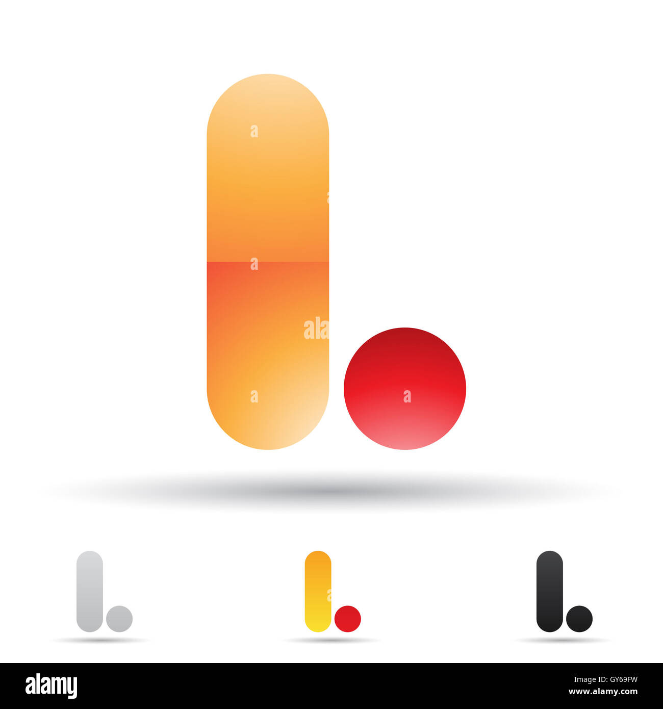 Vector illustration of abstract icons based on the letter L Stock Photo ...