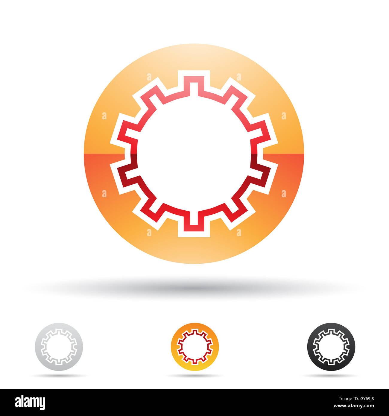 Vector illustration of abstract icons based on the letter O Stock Photo ...