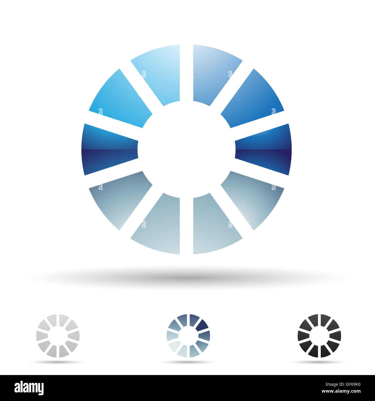 Vector illustration of abstract icons based on the letter O Stock Photo ...