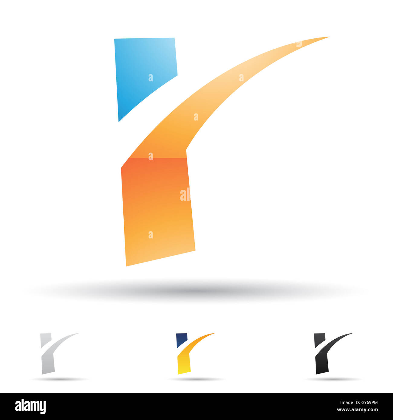 Vector illustration of abstract icons based on the letter R Stock Photo ...