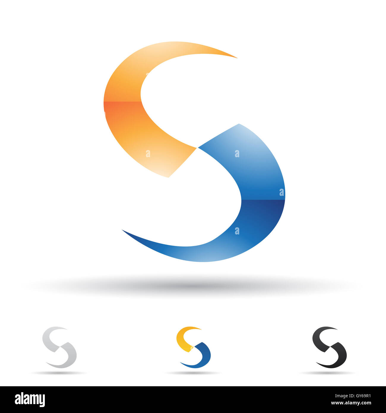 Vector illustration of abstract icons based on the letter S Stock Photo ...