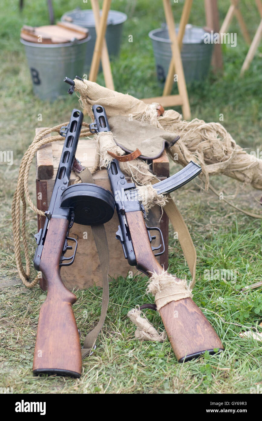 American Army weapons on display Stock Photo - Alamy