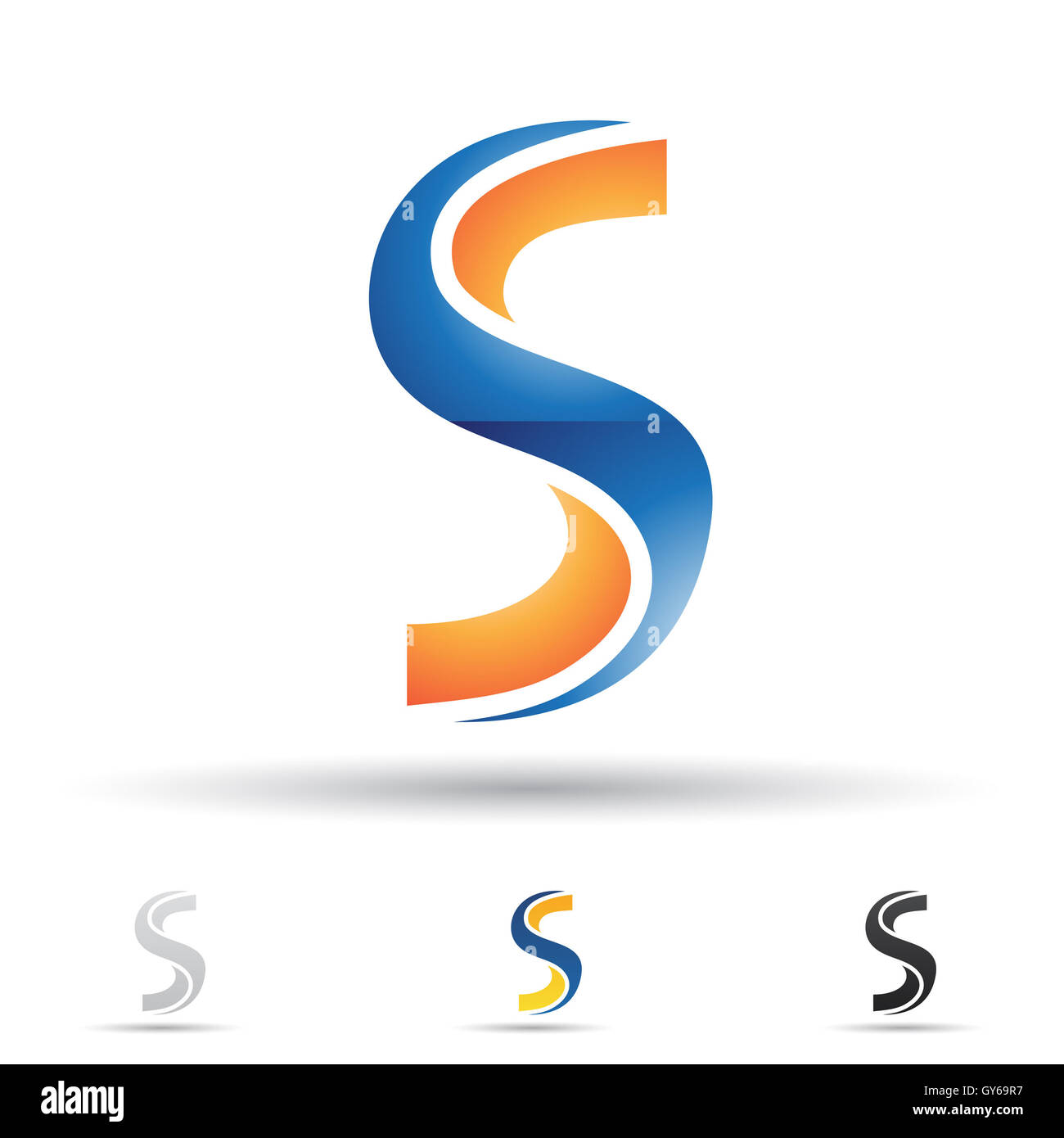 Vector illustration of abstract icons based on the letter S Stock Photo ...