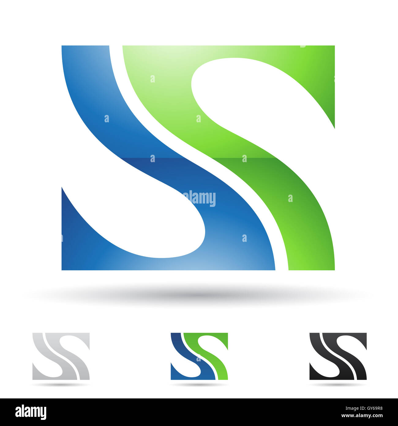 Vector illustration of abstract icons based on the letter S Stock Photo ...