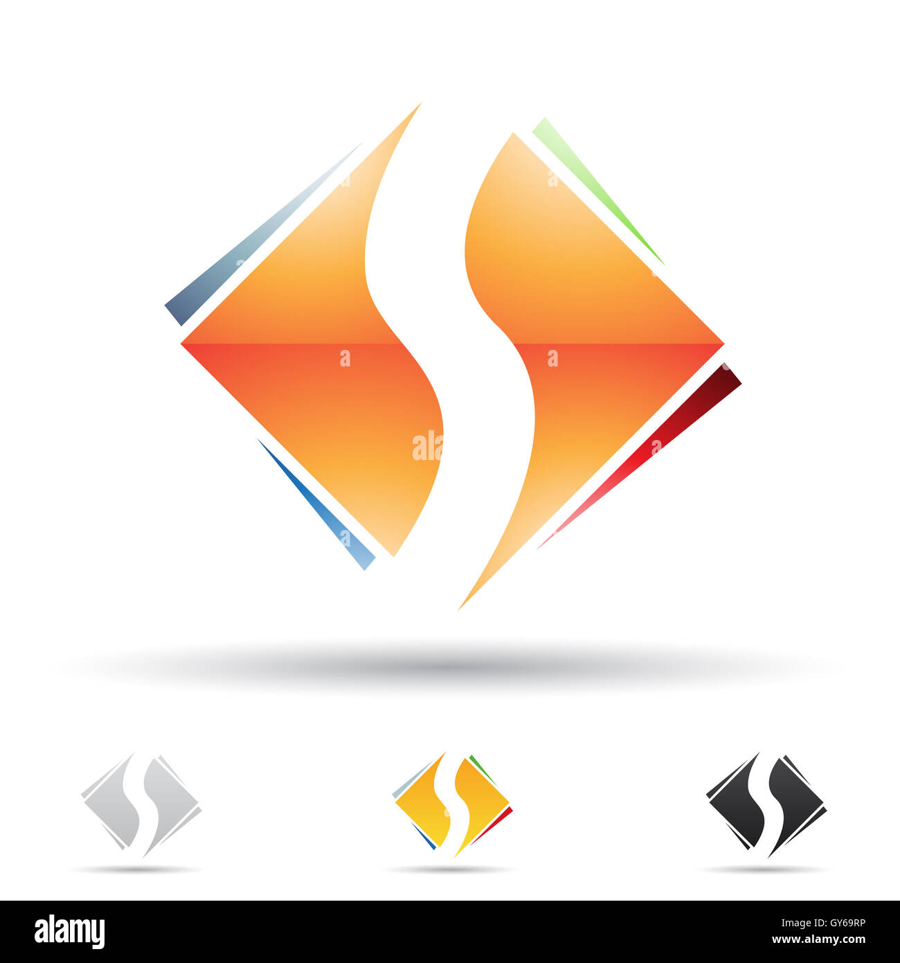 Vector illustration of abstract icons based on the letter S Stock Photo ...